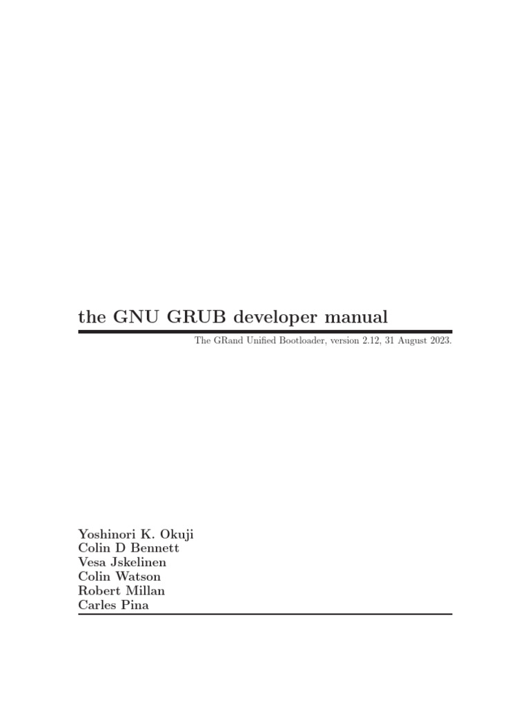 Grub Dev | PDF | Booting | File System