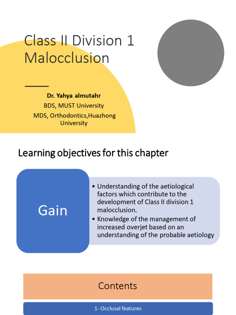 Presentation 2 Class Ii Div 1 Malocclusion Edited Version Pdf