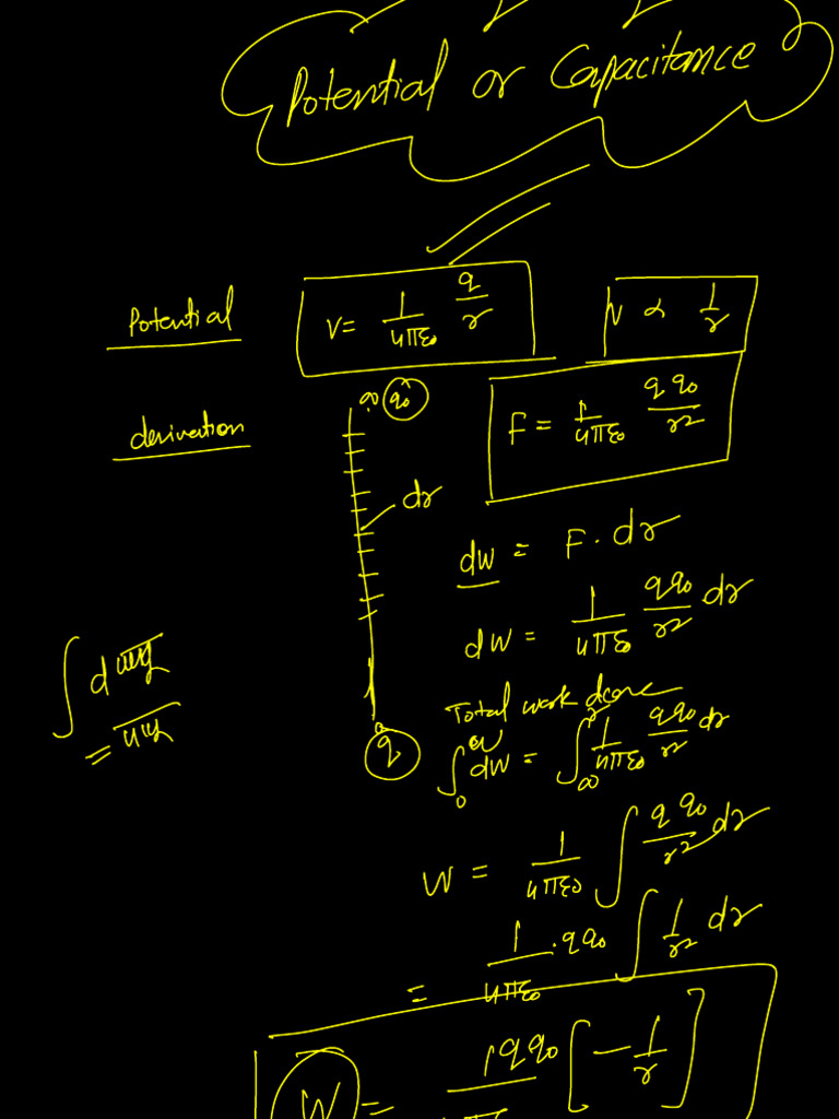 Capacitance Short Notes | PDF | Physical Sciences | Electricity