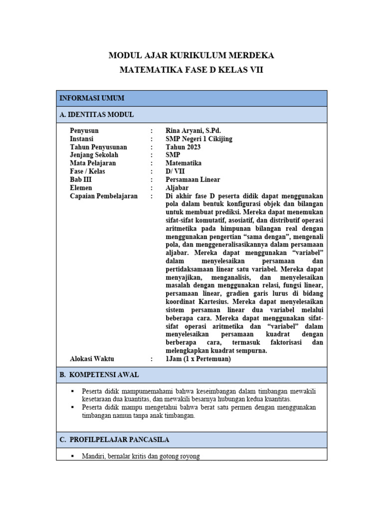 Model Matematika Pembelian Sederhana | PDF | Karier & Perkembangan