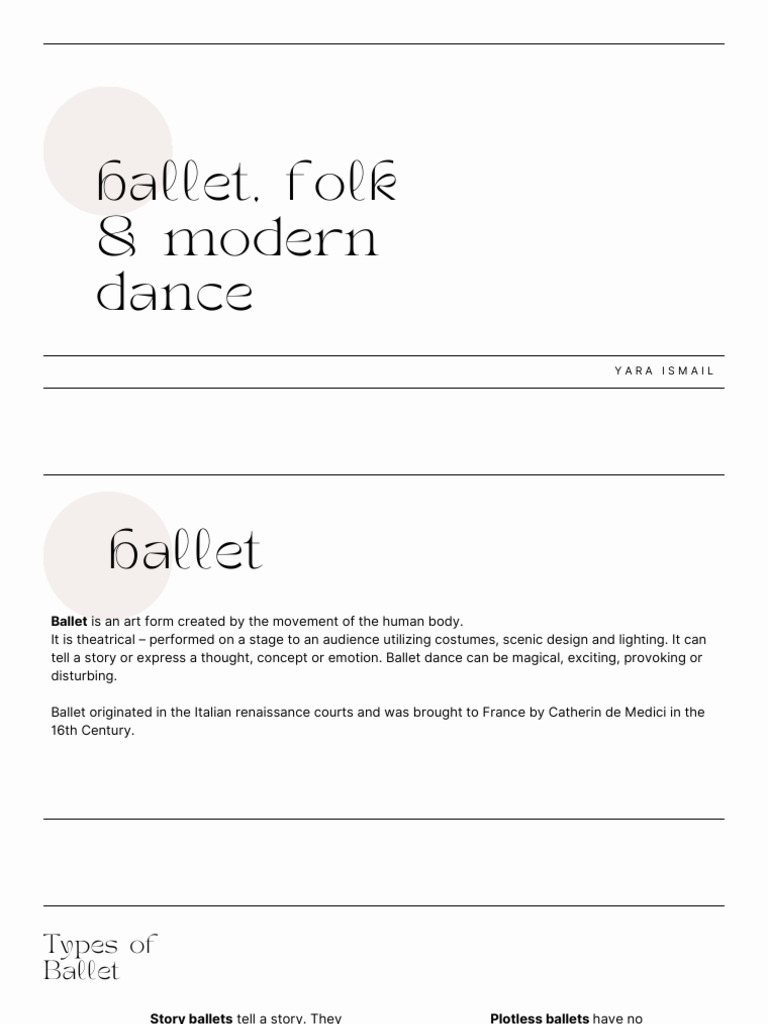 Ballet: From Folk Roots to Stage | PDF | Dances | Ballet
