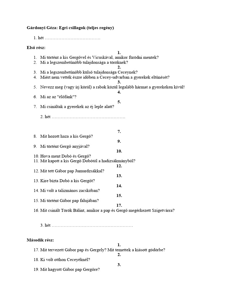 Egri Csillagok | PDF Egri Csillagok | PDF