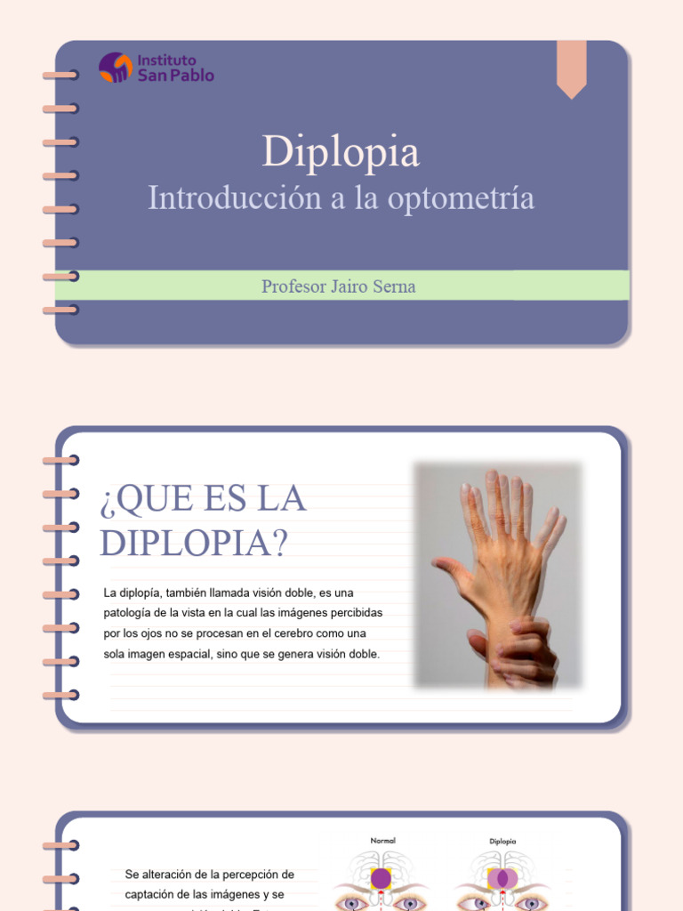 DIPLOPIA | PDF | Ojo humano | Percepción visual