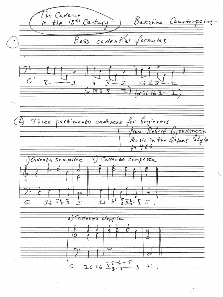 Cadential Formulas | PDF
