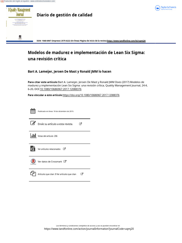 Lean Six Sigma Deployment and Maturity Models A Critical Review (1) .En ... Lean Six Sigma Deployment and Maturity Models A Critical Review (1) .En ...