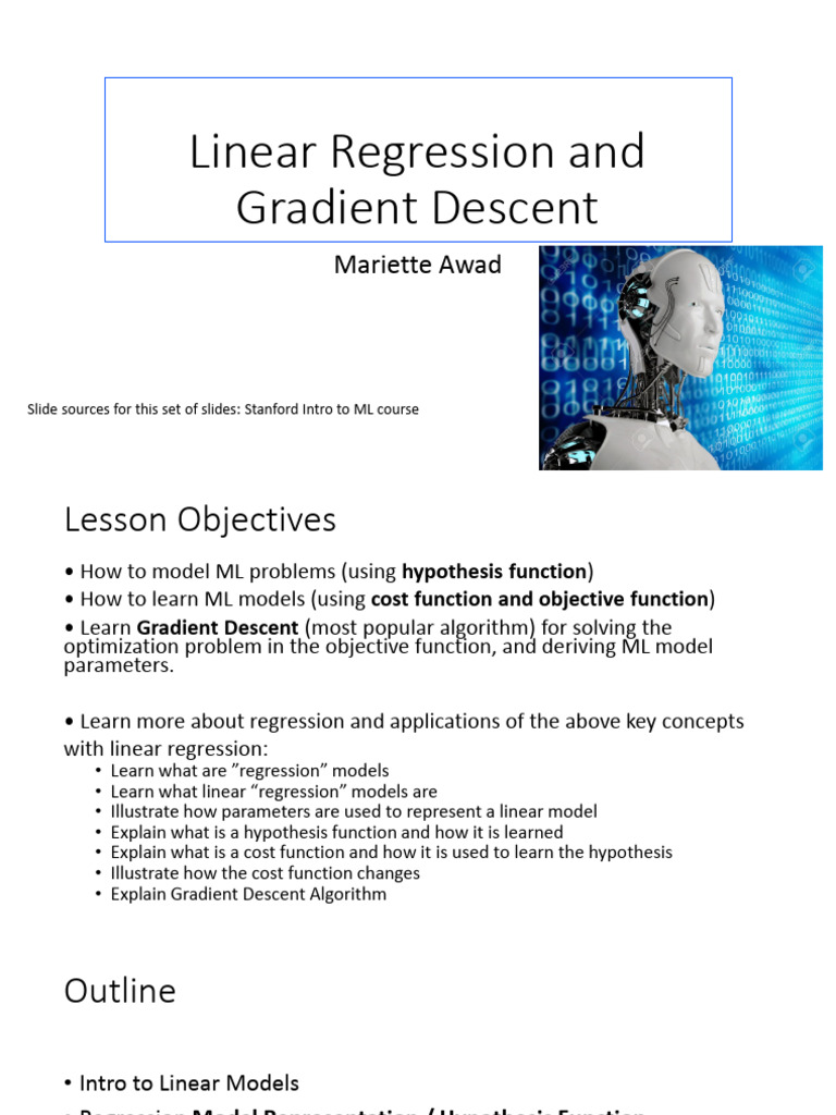 L3 Linear Regression and Gradient Descent | PDF | Loss Function ...