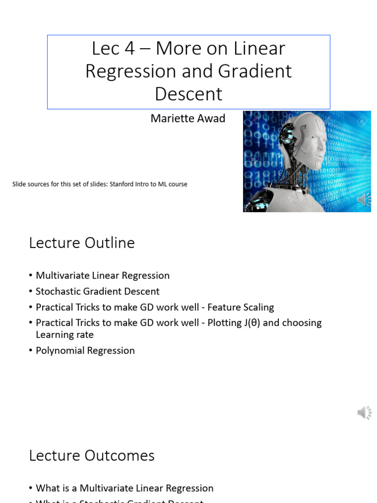 ML Regression & Gradient Descent | PDF | Teaching Methods & Materials | Science & Mathematics