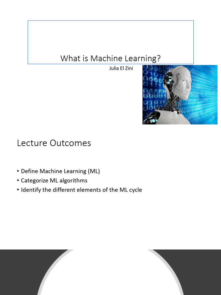 L2 What Is ML | PDF | Machine Learning | Systems Science