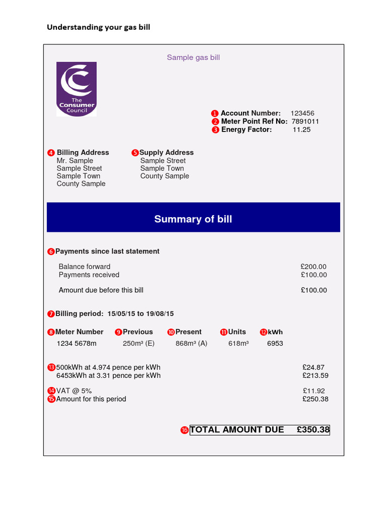 Understanding Your Gas Bill | PDF | Value Added Tax | Taxes