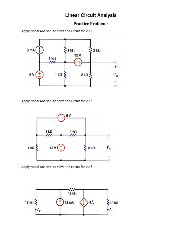 Practice Problems - KCL KVL-2 | PDF