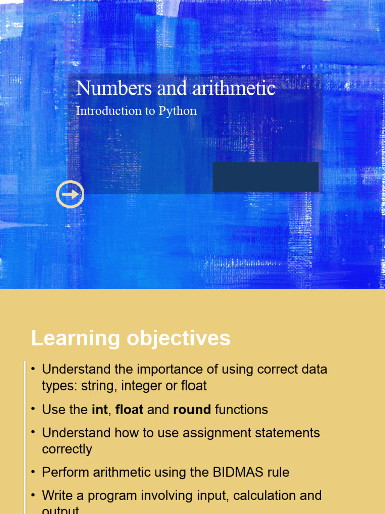 Python L2 Numbers and Arithmetic | PDF