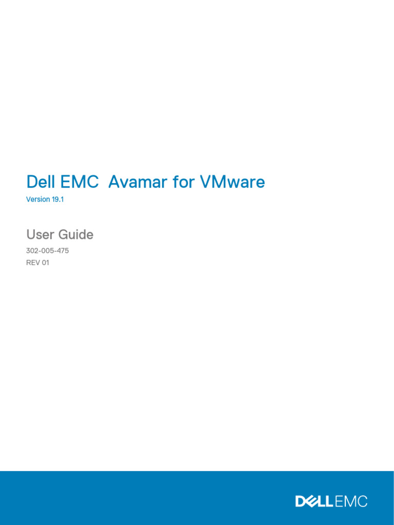 Dell EMC Avamar For VMware | PDF | Proxy Server | Backup