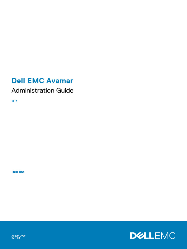 Avamar Administration Guide 19.3 | PDF | Replication (Computing) | Backup