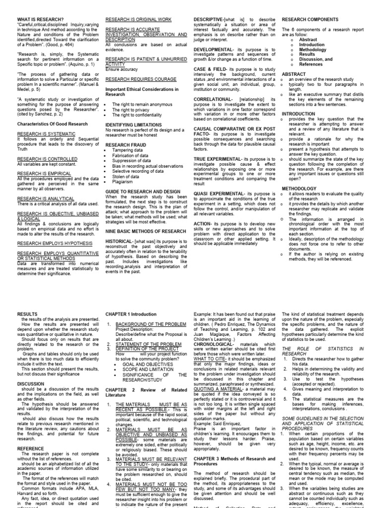 RM-LECTURES-1-5 | PDF | Methodology | Statistics