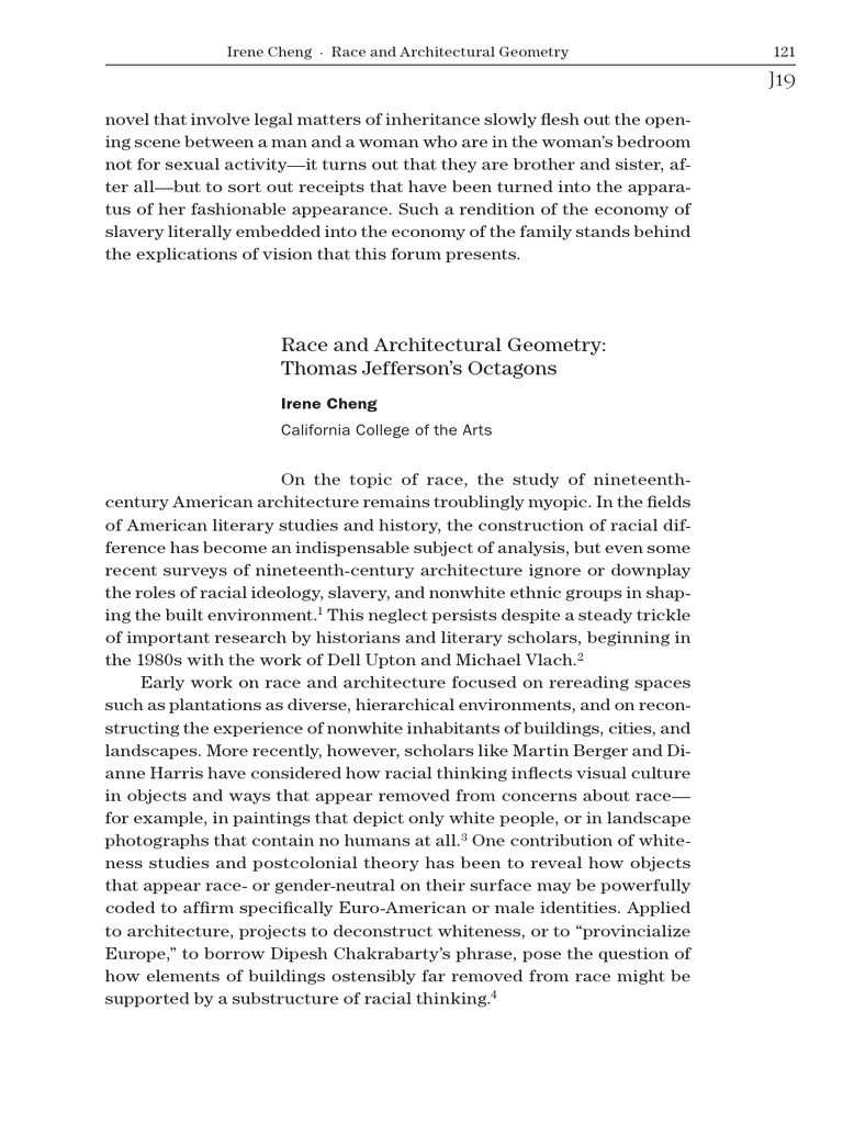 Race and Architectural Geometry Thomas | PDF
