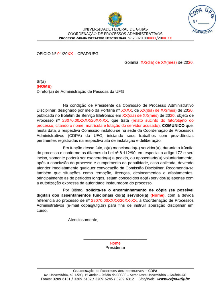 4 - PAD - A4 - Ofício 02 À DAP 11-02-2020 | PDF