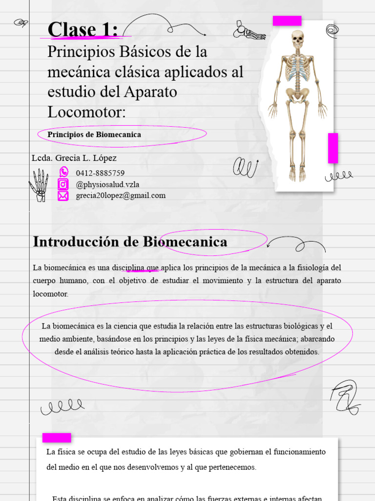 CLASE 1 - Principios Básicos de La Mecánica Clásica Aplicados Al ... CLASE 1 - Principios Básicos de La Mecánica Clásica Aplicados Al ...