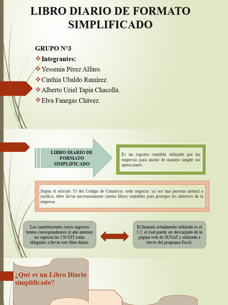 Libro Diario de Formato Simplificado | PDF