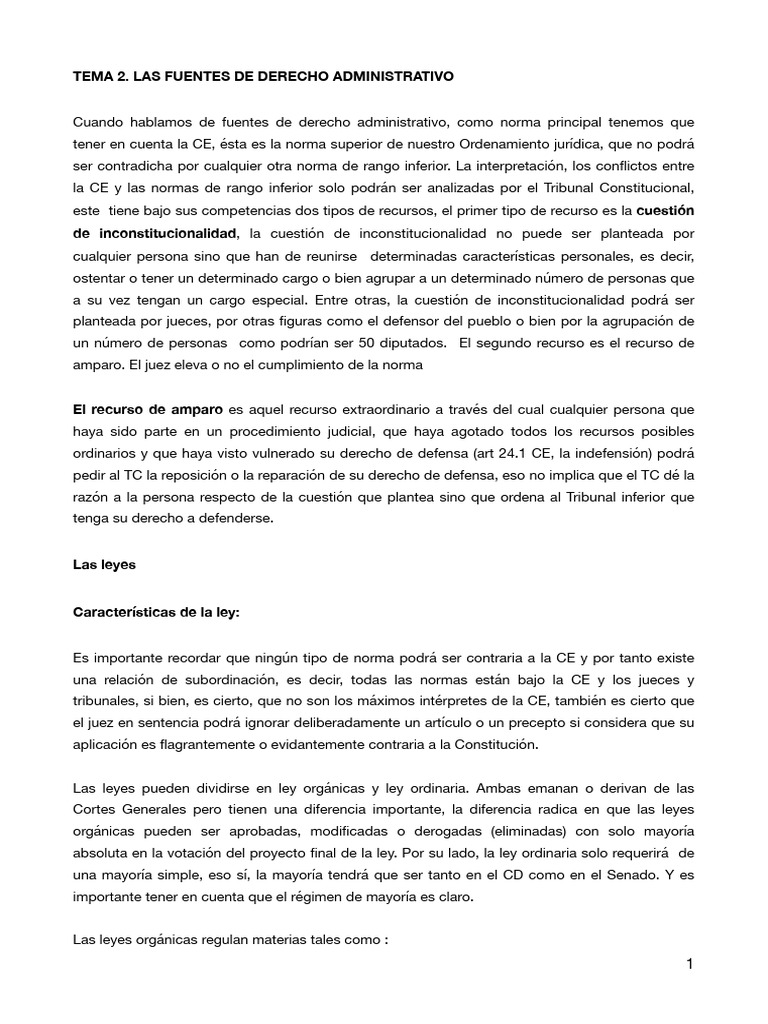 Tema 2. Admin | PDF | Juez | Estatuto