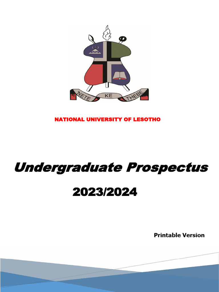 PRINTABLE Undergraduate Prospectus - 2023 2024 | PDF | Bachelor's ...