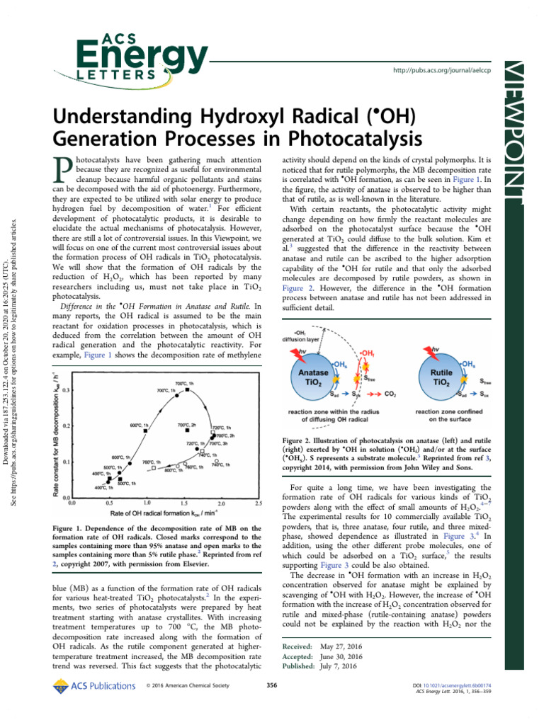 Understanding Hydroxyl Radical | PDF | Titanium Dioxide | Redox