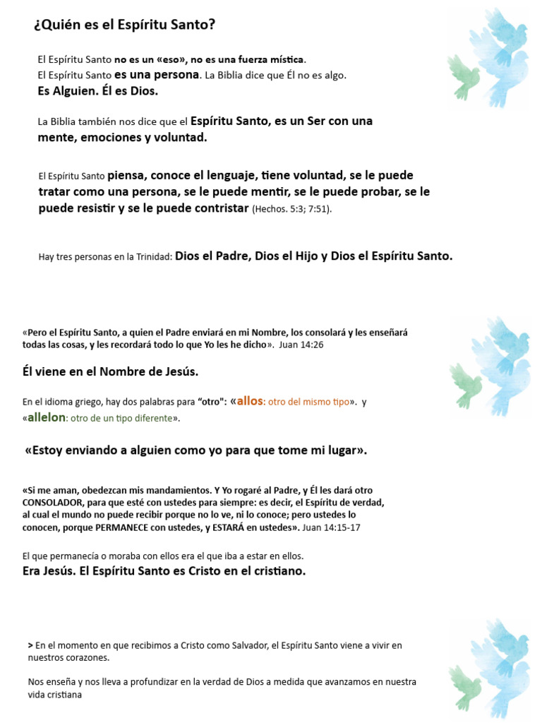 Quien Es El Espiritu Santo Pdf Espíritu Santo Jesús
