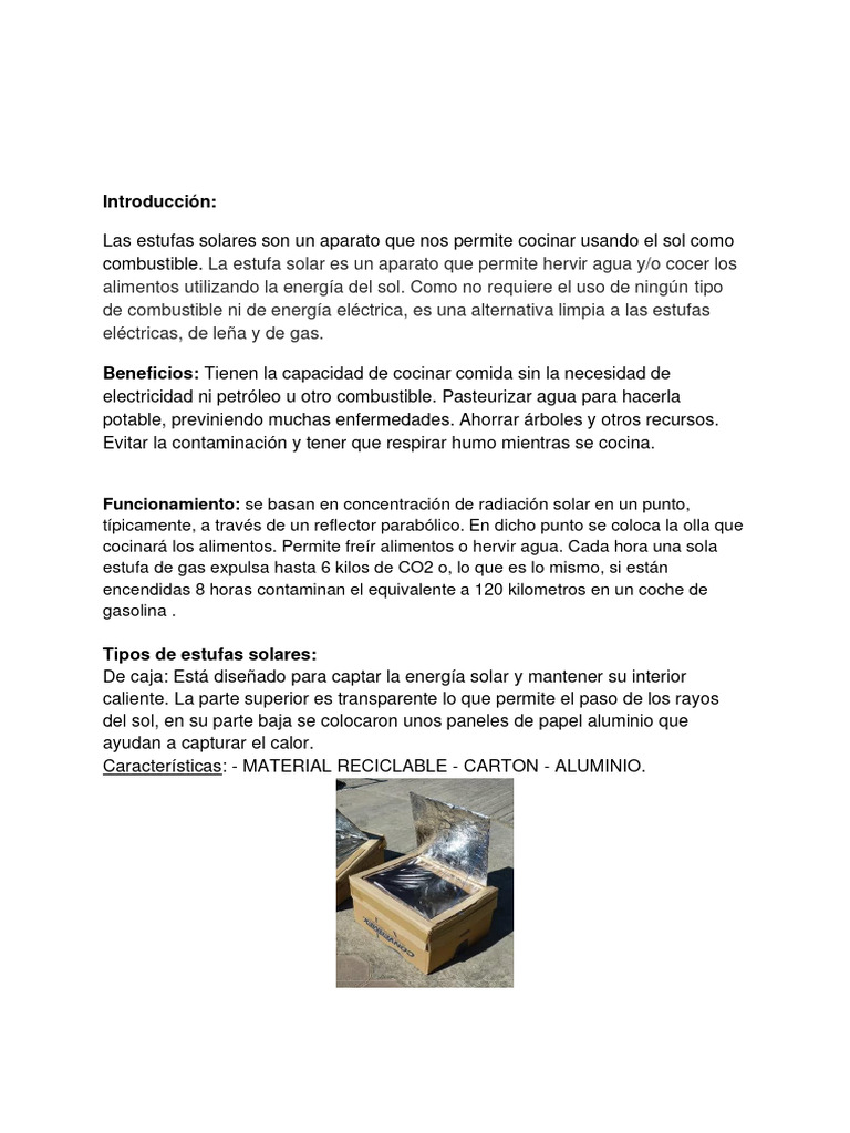 Proyecto de Estufa Solar Ecológica | PDF | Energía solar | Estufa de cocina