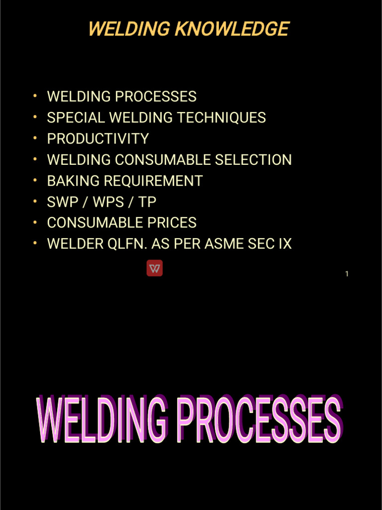 Welding Processes Welding Knowledge | PDF | Construction | Welding