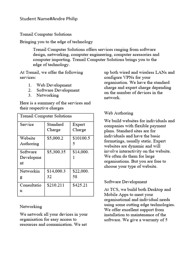 Student Name#Andre Philip | PDF