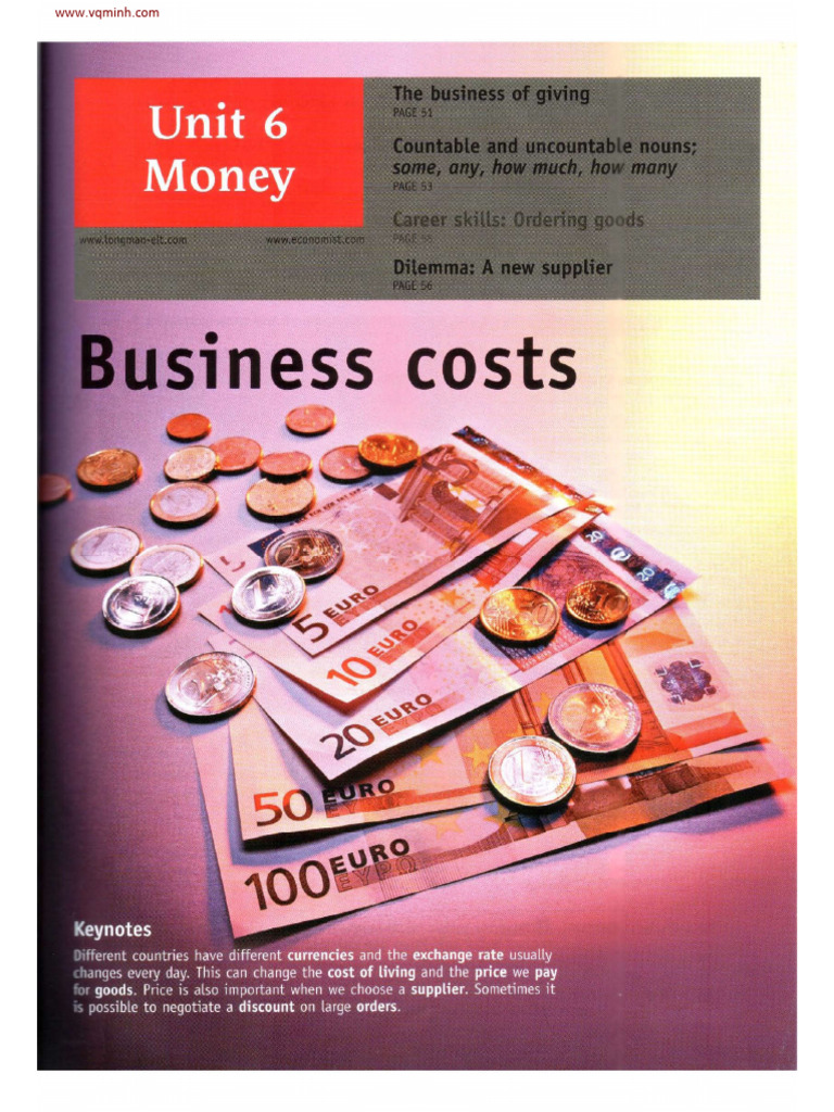 Unit 6 Money Coursebook | PDF