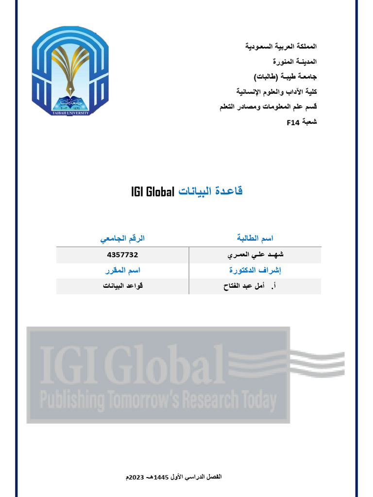 نسخة قاعدة البيانات IGI Global⁩ | PDF