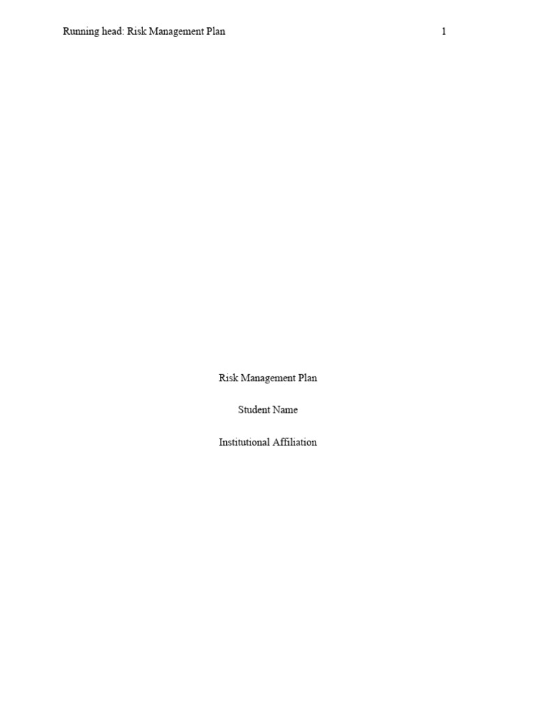 7-2 Submit Project Two Risk Management Plan | PDF | Security | Computer ...