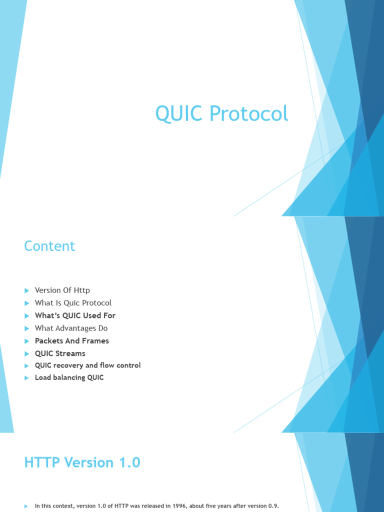 Quic Protocol Pdf Transmission Control Protocol Transport Layer