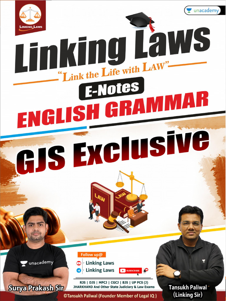 T.me/linkinglaws Linking Laws | PDF | Verb | Grammatical Number