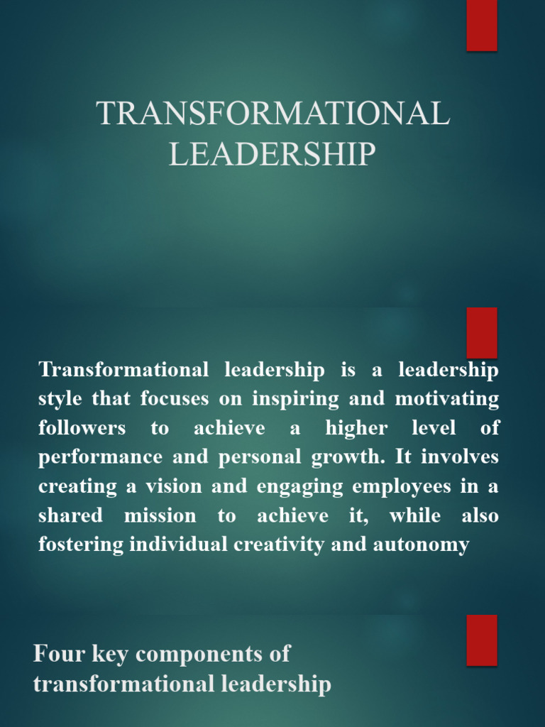 Transformational Leadership | Download Free PDF | Leadership | Transformational Leadership
