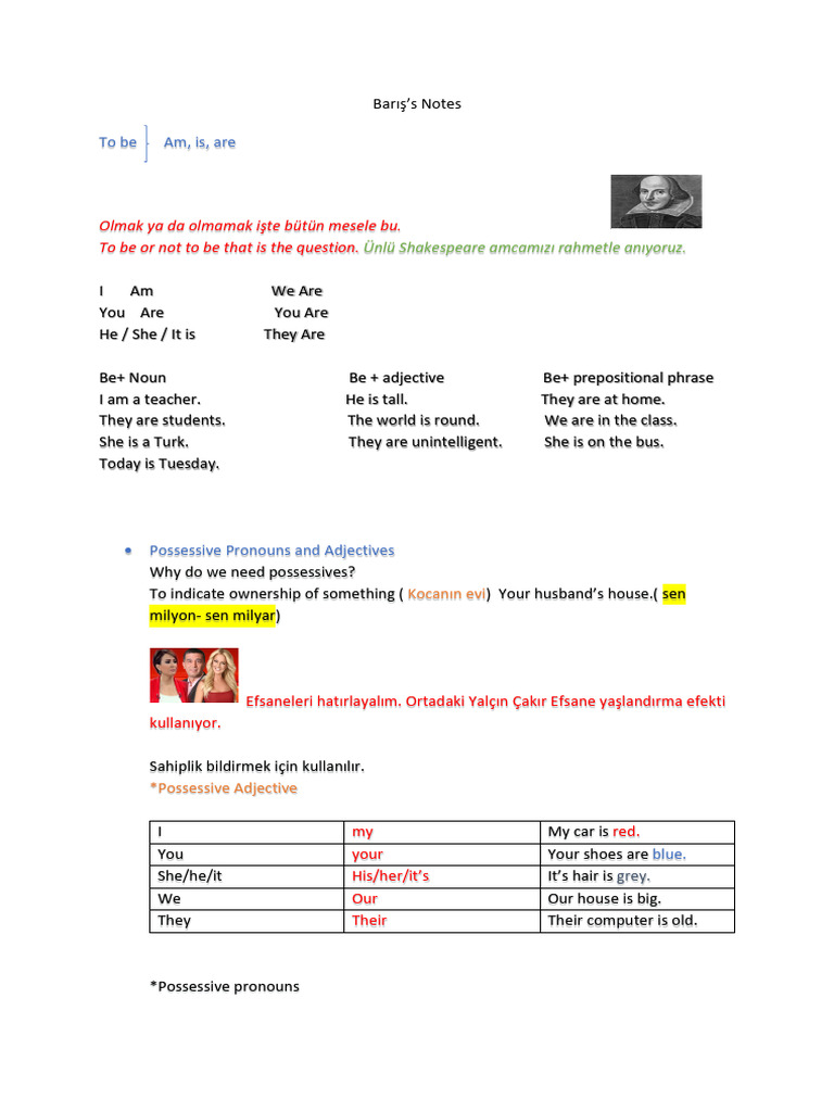 Tenses Notlar Newest | PDF | Adjective | Grammar