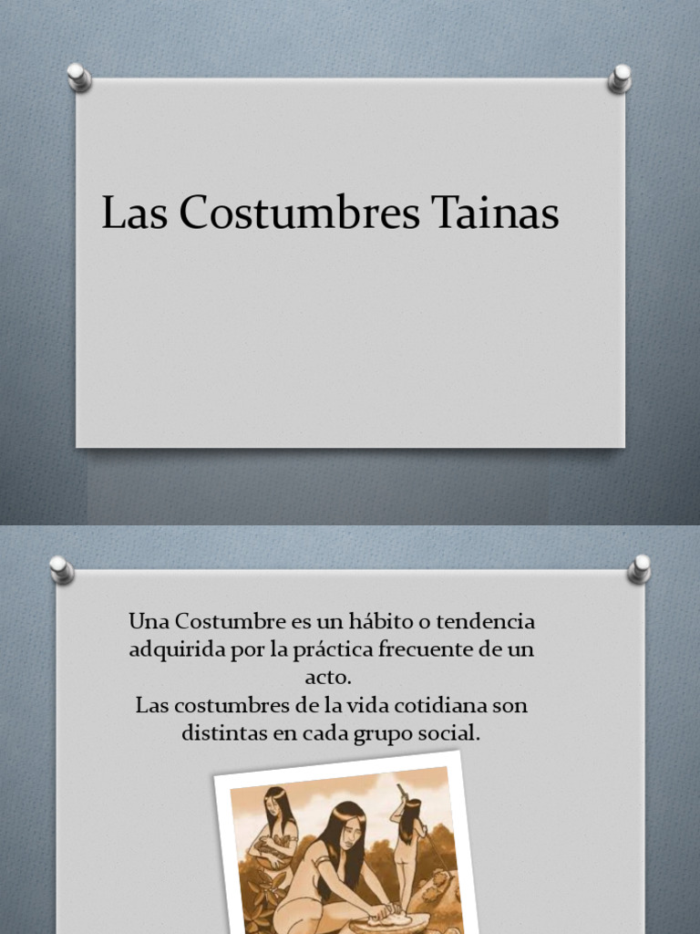 Costumbres Tainas | PDF | Comida y bebida | Pueblos Indígenas de las ...