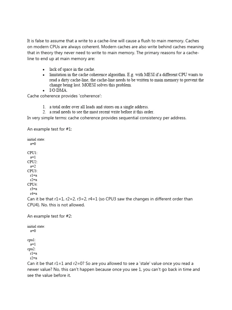 Cache Coherency | PDF | Cpu Cache | Integrated Circuit