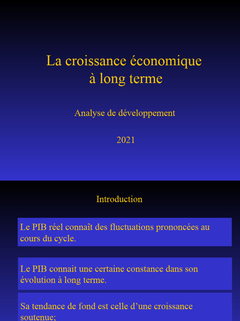 Croissance Economique | PDF | Croissance économique | Économie