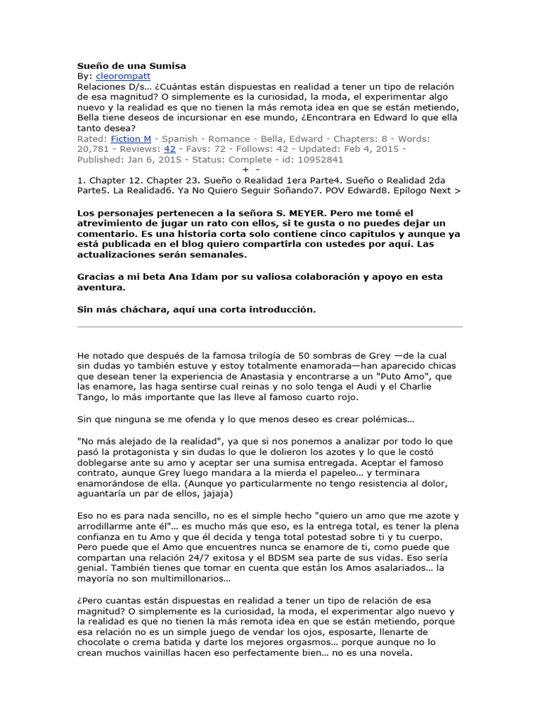 Sueño de Una Sumisa | PDF | Ropa