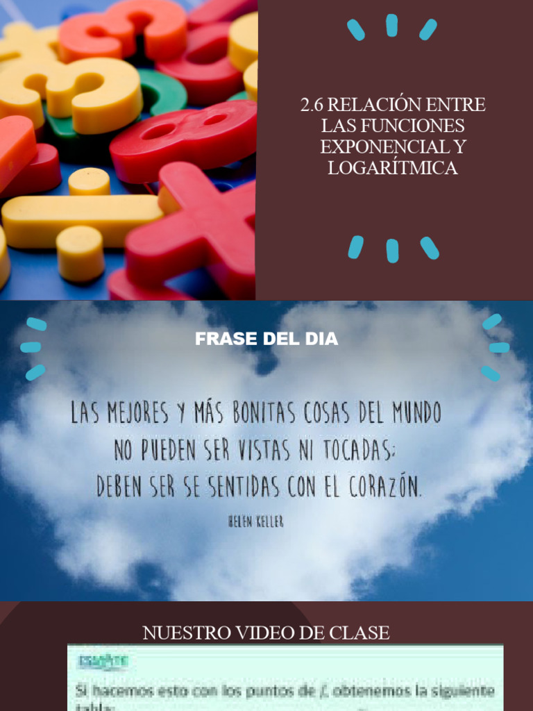 Relación entre funciones exponencial y logarítmica | PDF | Ciencia y ...