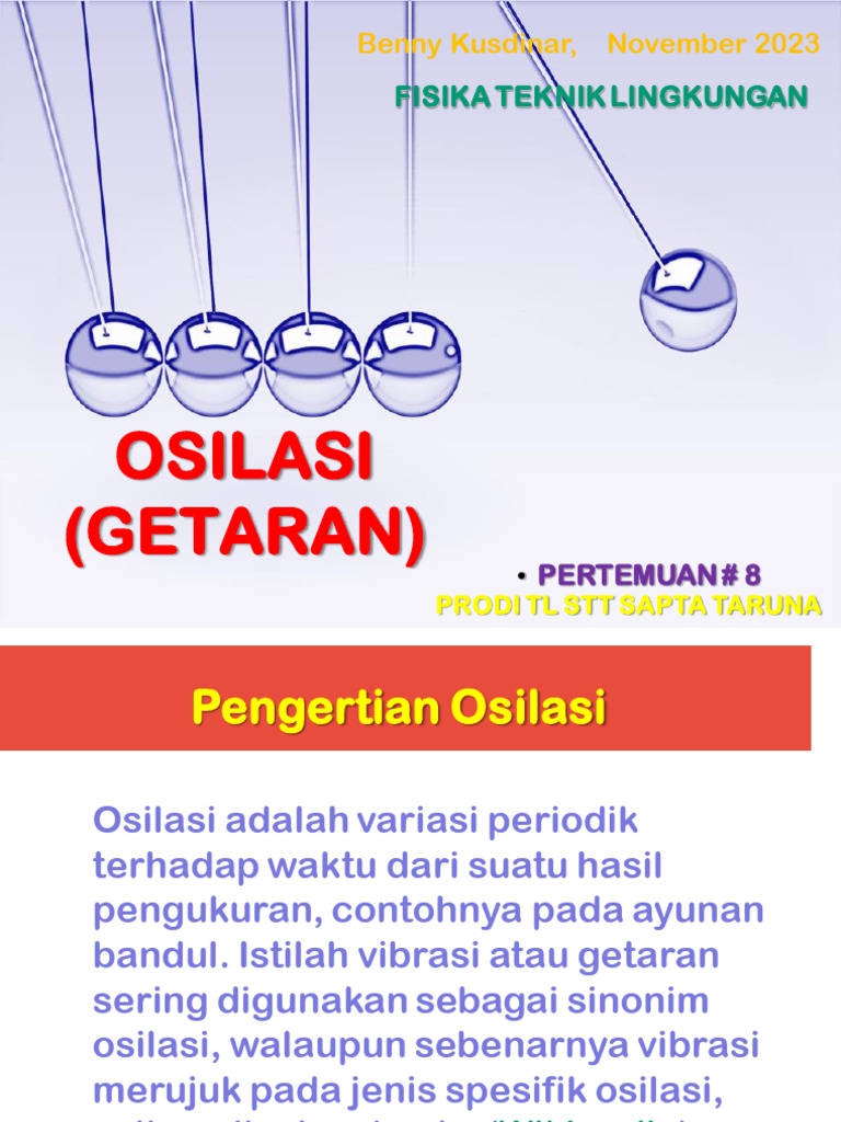 Osilasi Atau Getaran | PDF