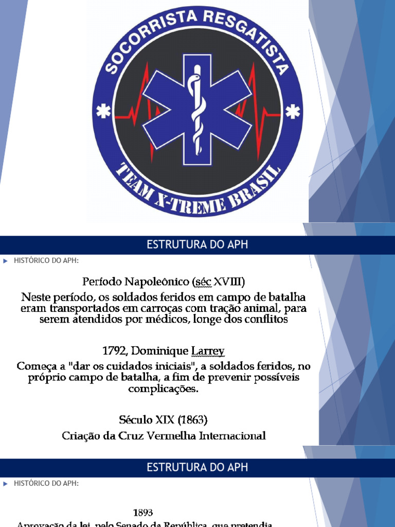 Estrutura Do APH | PDF | Ambulância | Segurança pública