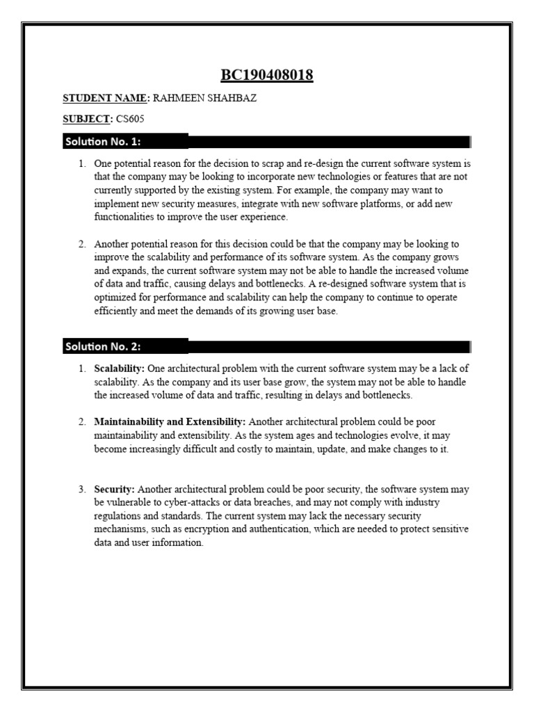 CS605 | PDF | Business | Computers