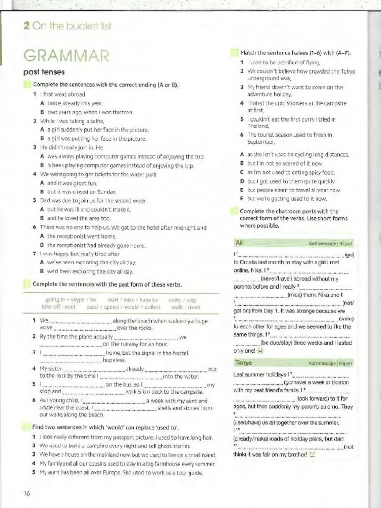 Pdf-Gold-Experience-2nd-Edition-B2 Unit 2 Activities | PDF