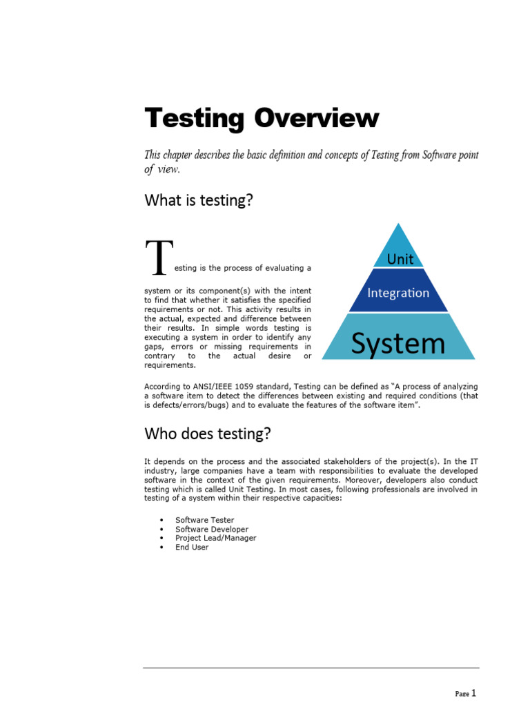 ST Module - 1 | PDF | Software Testing | Usability