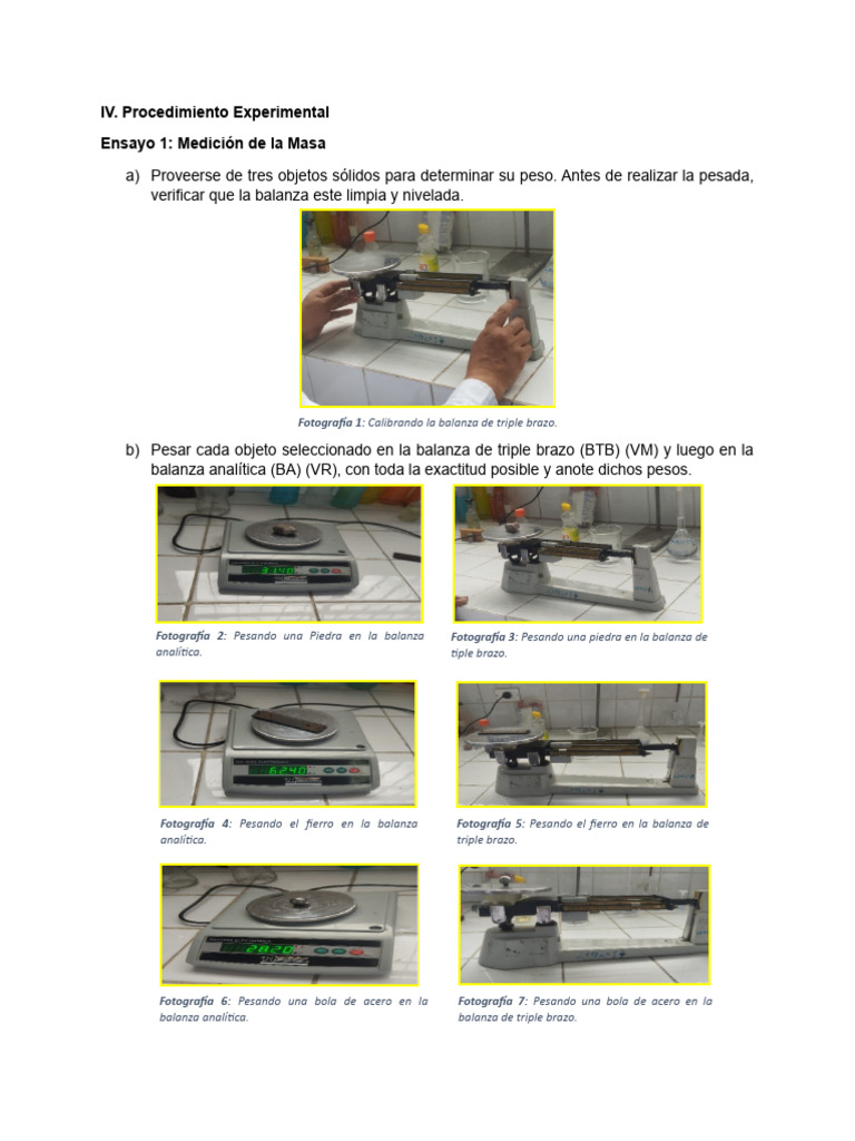 Labo 33333333333333 | PDF | Medición | Balanza