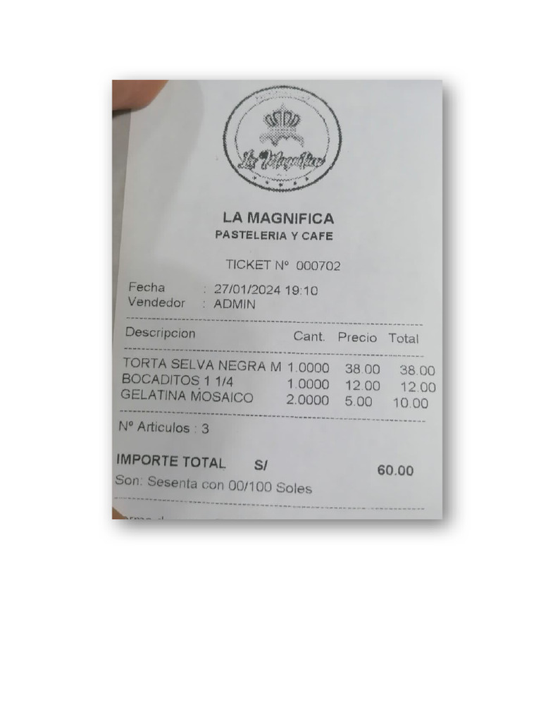 Boleta Torta Jovenes | PDF