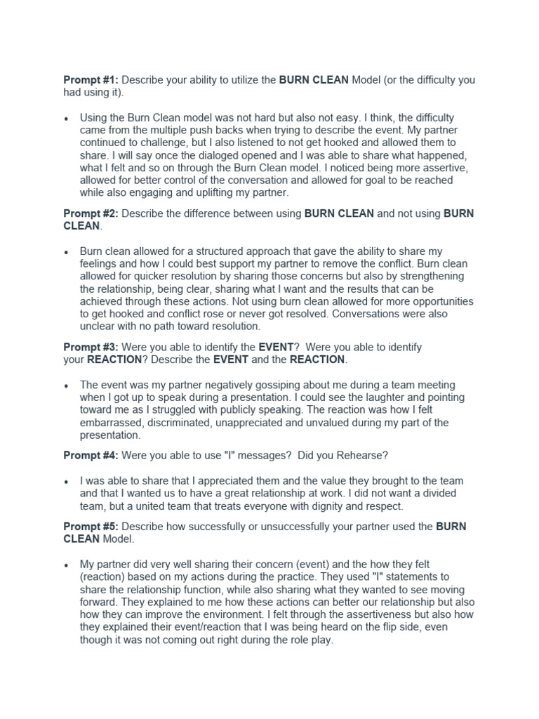 Module 5 Burn Clean | PDF | Human Communication | Communication