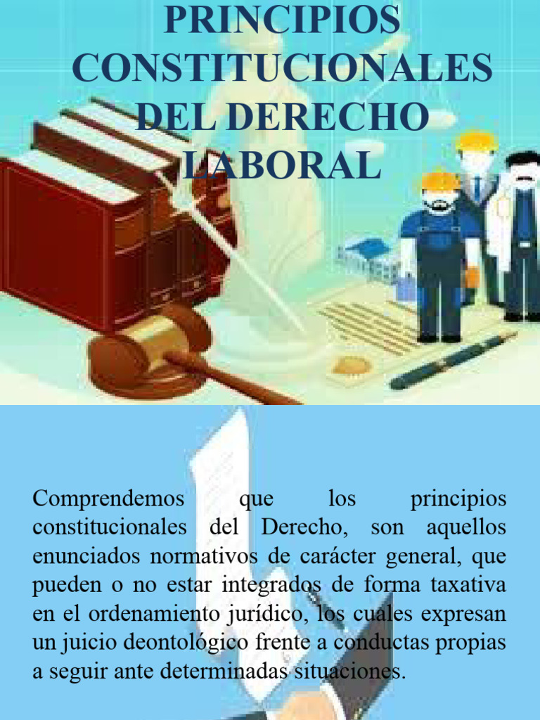 Principios Generales Del Derecho Laboral Pdf Derecho Laboral